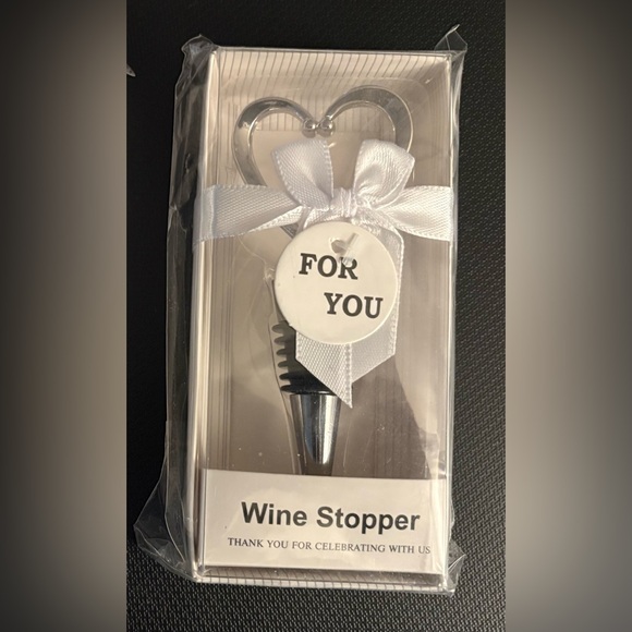 Dining | Heart Shaped Metal Wine Bottle Stopper Rubber Gasket Seal For ...